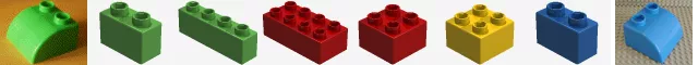 LEGO 5355 Small Quatro Bucket - 20 Extra Large Bricks Set Parts List