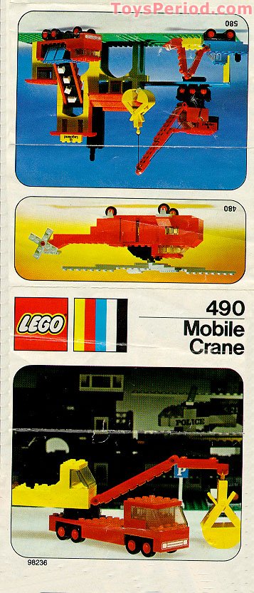 LEGO 490-1 Mobile Crane Instructions and Parts List
