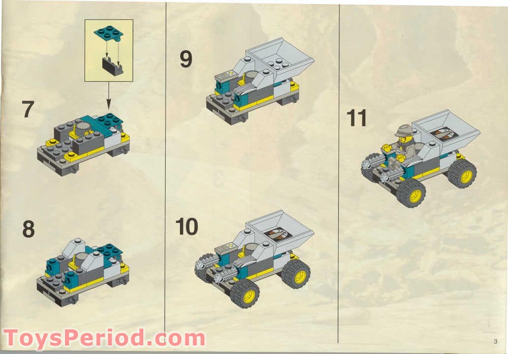 LEGO 4980 Tunnel Transport Instructions and Parts List