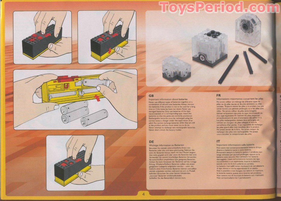 LEGO 4094 Motor Movers Instructions and Parts List