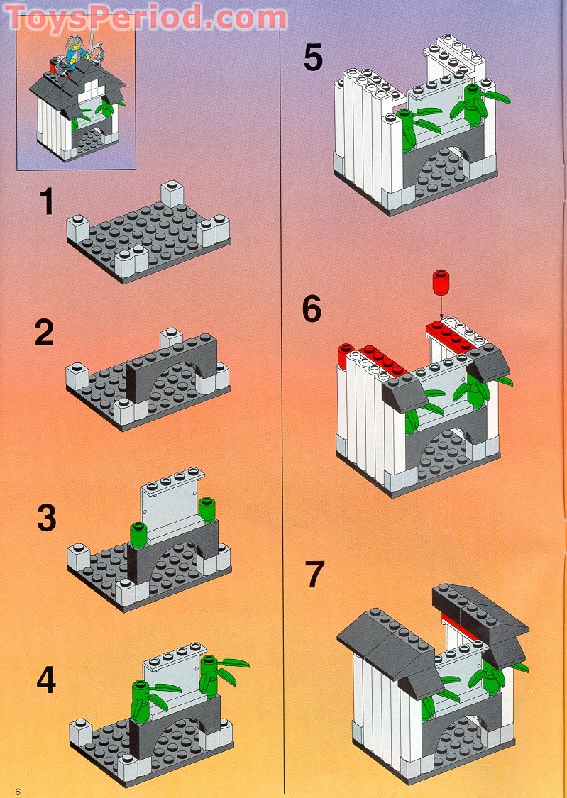 LEGO 6093 Flying Ninja Fortress Instructions and Parts List