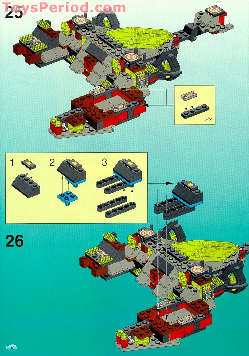 LEGO 6160 Sea Scorpion Instructions and Parts List