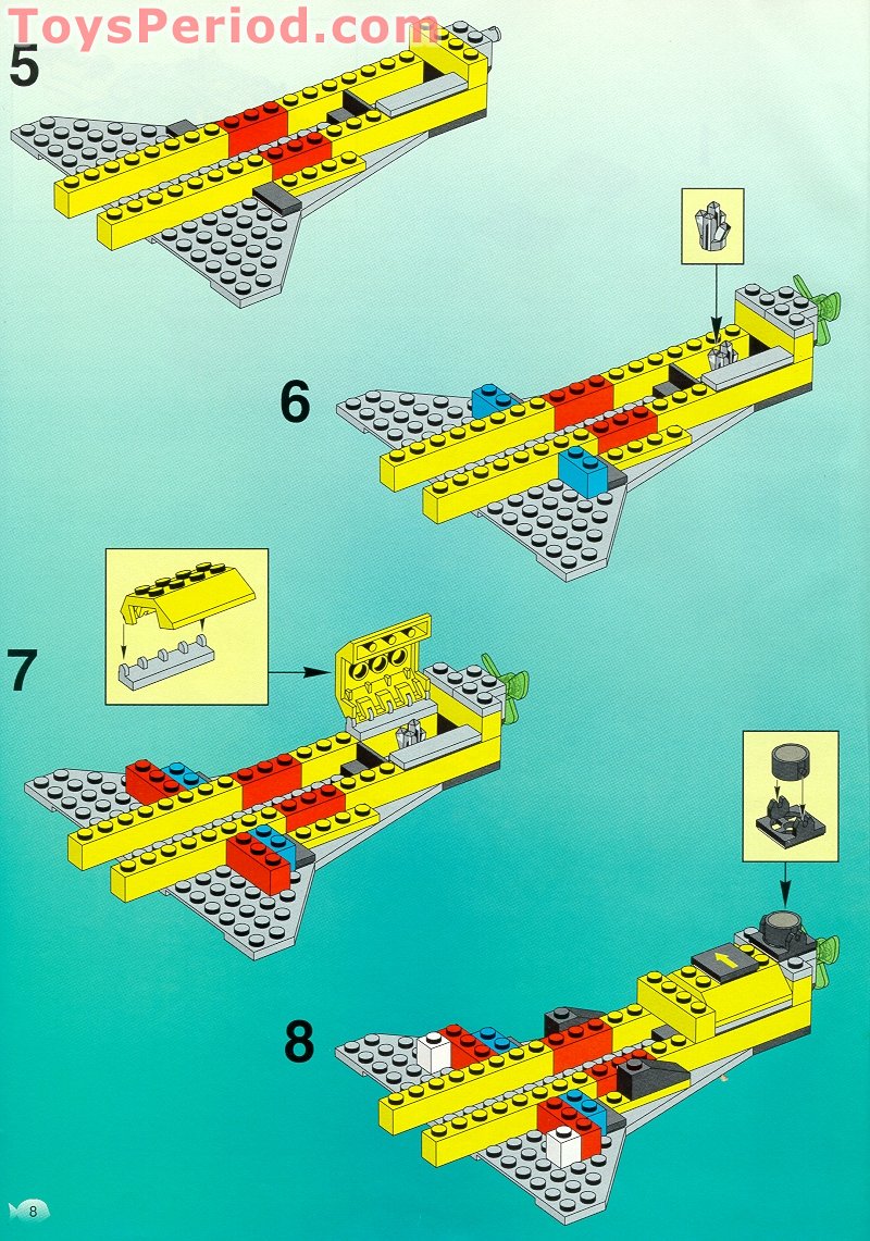 LEGO 6180 Hydro Search Sub Instructions and Parts List