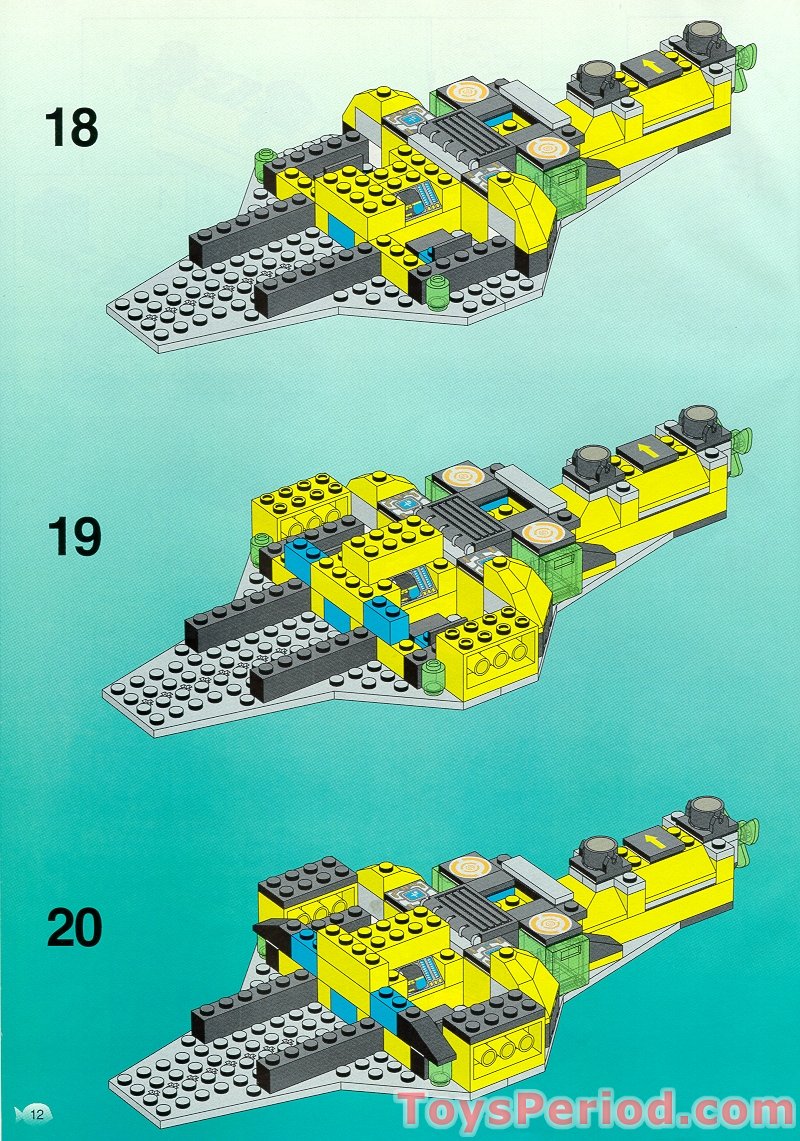 LEGO 6180 Hydro Search Sub Instructions and Parts List