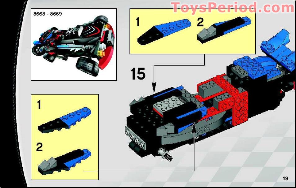 LEGO 8669 Fire Spinner 360 Instructions and Parts List