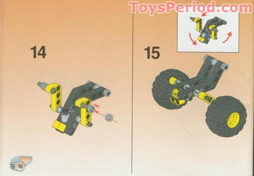 LEGO 8240 Slammer Stunt Bike Instructions and Parts List