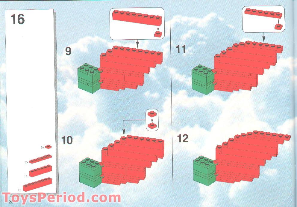 LEGO 3724 LEGO Dragon Instructions and Parts List