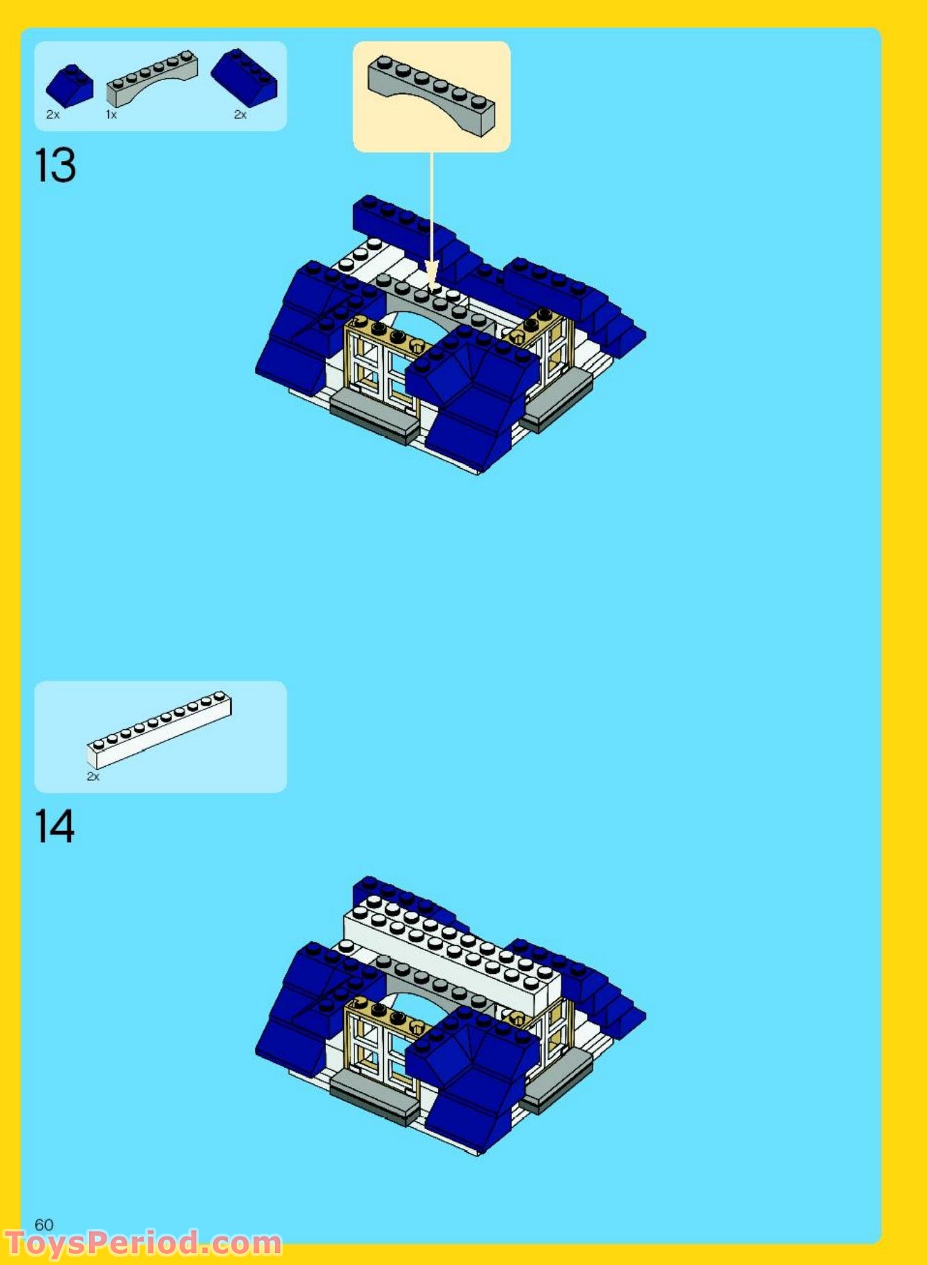 LEGO 5891 Apple Tree House Instructions and Parts List