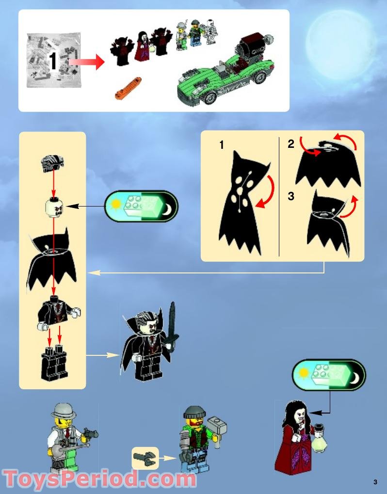 LEGO 9468 Vampyre Castle Instructions and Parts List
