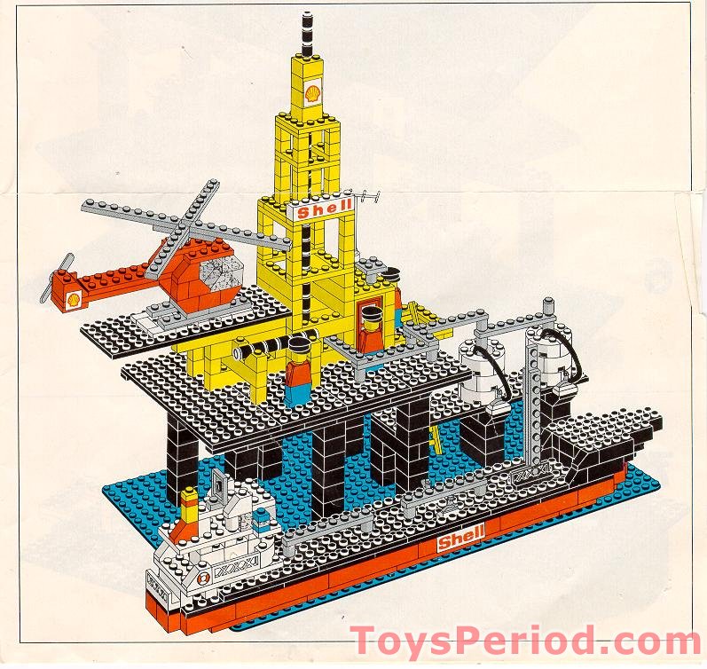 LEGO 373-1 Offshore Rig with Fuel Tanker Instructions and Parts List