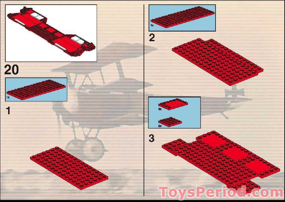 LEGO 10024 Red Baron Instructions and Parts List