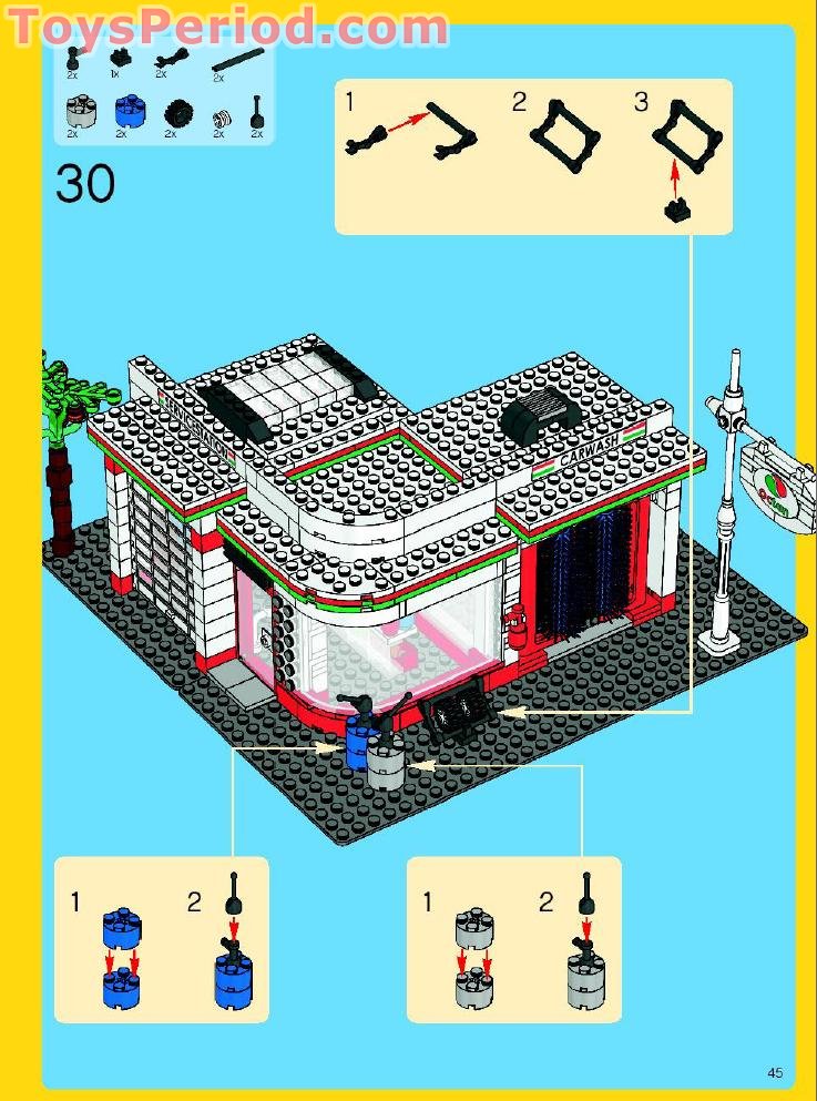LEGO 10184 Town Plan Instructions and Parts List