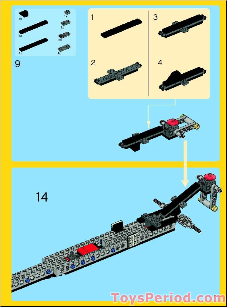 LEGO 4896 Roaring Roadster Instructions and Parts List