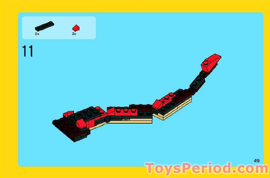 LEGO 4994 Fierce Creatures Instructions and Parts List