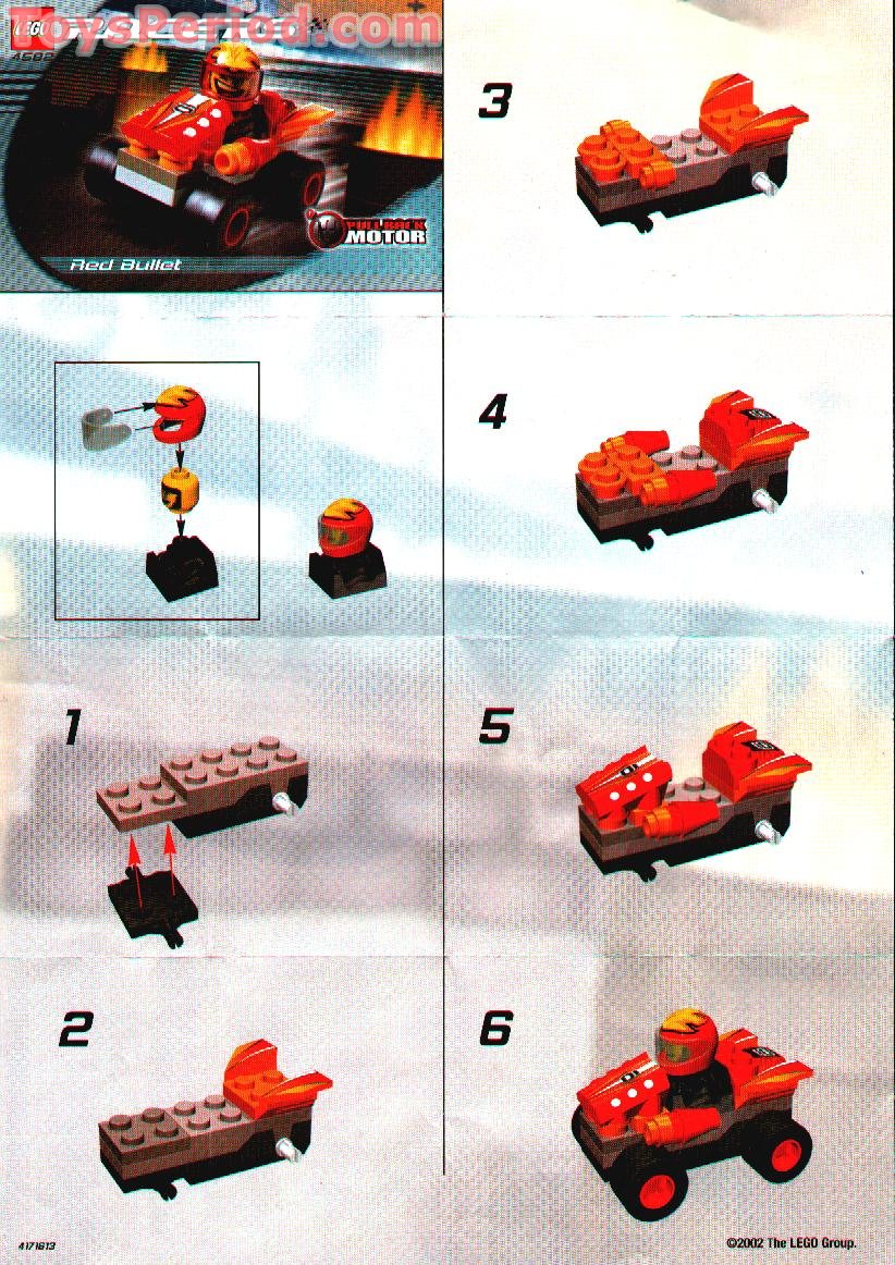 LEGO 4582 Red Bullet Instructions and Parts List
