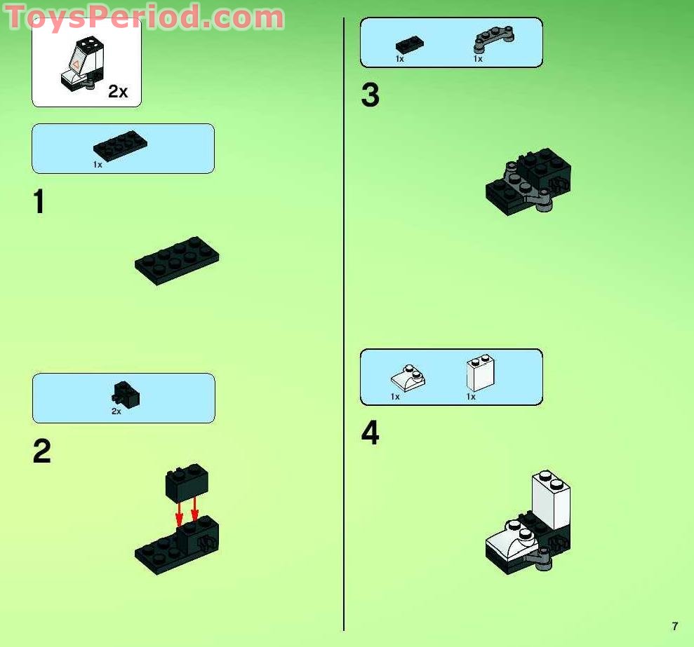 LEGO 7646 ETX Alien Infiltrator Instructions and Parts List