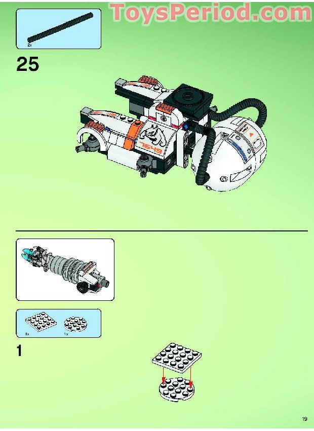 LEGO 7649 MT-201 Ultra-Drill Walker Instructions and Parts List