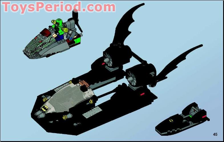 LEGO 7780 The Batboat: Hunt for Killer Croc Instructions and Parts List