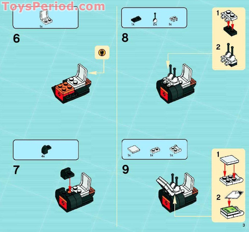 LEGO 8637 Mission 8: Volcano Base Instructions and Parts List