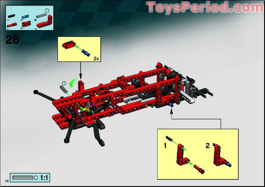 LEGO 8674 Ferrari F1 Racer 1:8 Instructions and Parts List