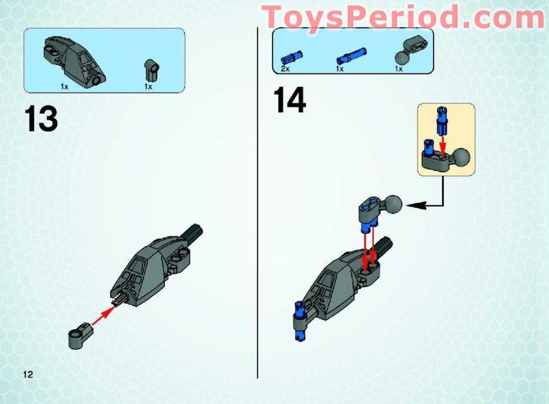 LEGO 8687 Toa Pohatu Instructions and Parts List