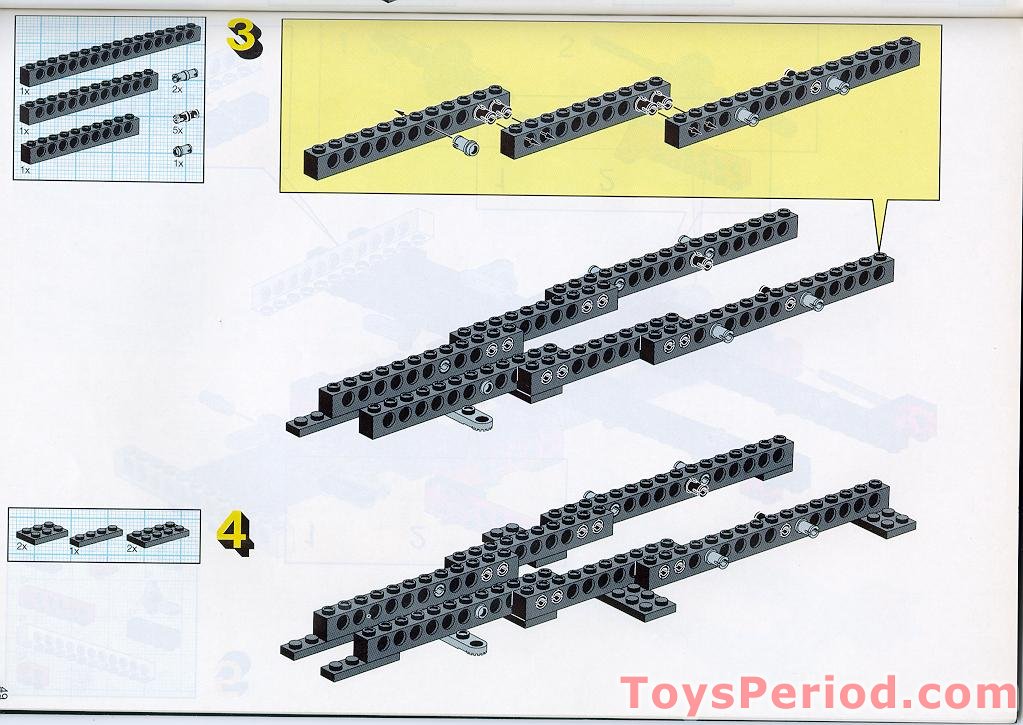 LEGO 8872 Forklift Transporter Instructions and Parts List