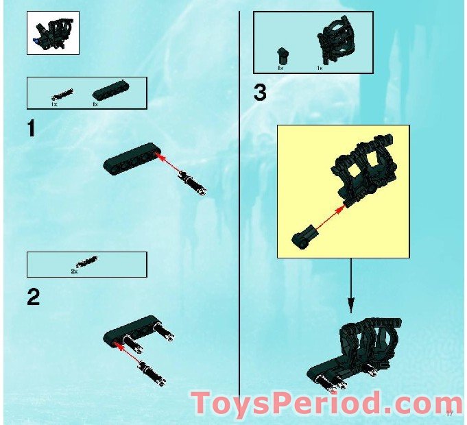LEGO 8926 Toa Undersea Attack Instructions and Parts List