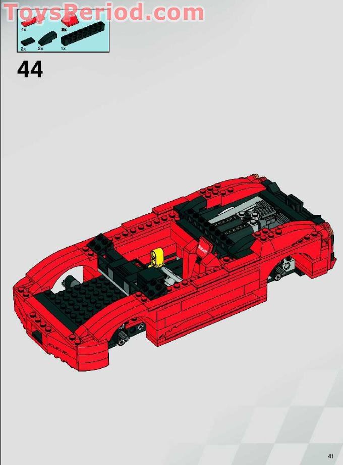 LEGO 8143 Ferrari 1:17 F430 Challenge Instructions and Parts List
