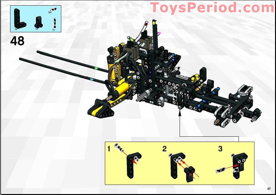 LEGO 8455 Back-hoe Loader (Backhoe) Instructions and Parts List