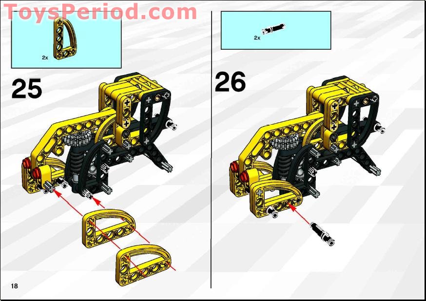 LEGO 8451 Dumper Instructions and Parts List