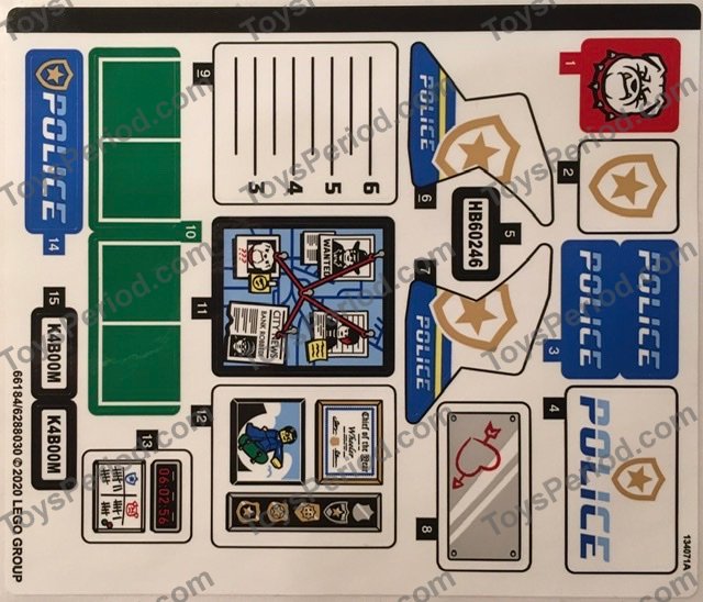 LEGO Sets with Part 60246stk01 Sticker Sheet for Set 60246 - (66184/ ...