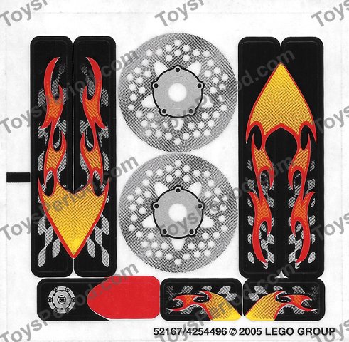 LEGO Sets with Part 8645stk01 Sticker Sheet for Set 8645 - (52167/4254496)