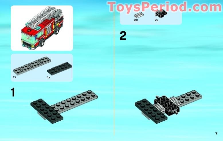 LEGO 60002 Fire Truck Instructions and Parts List