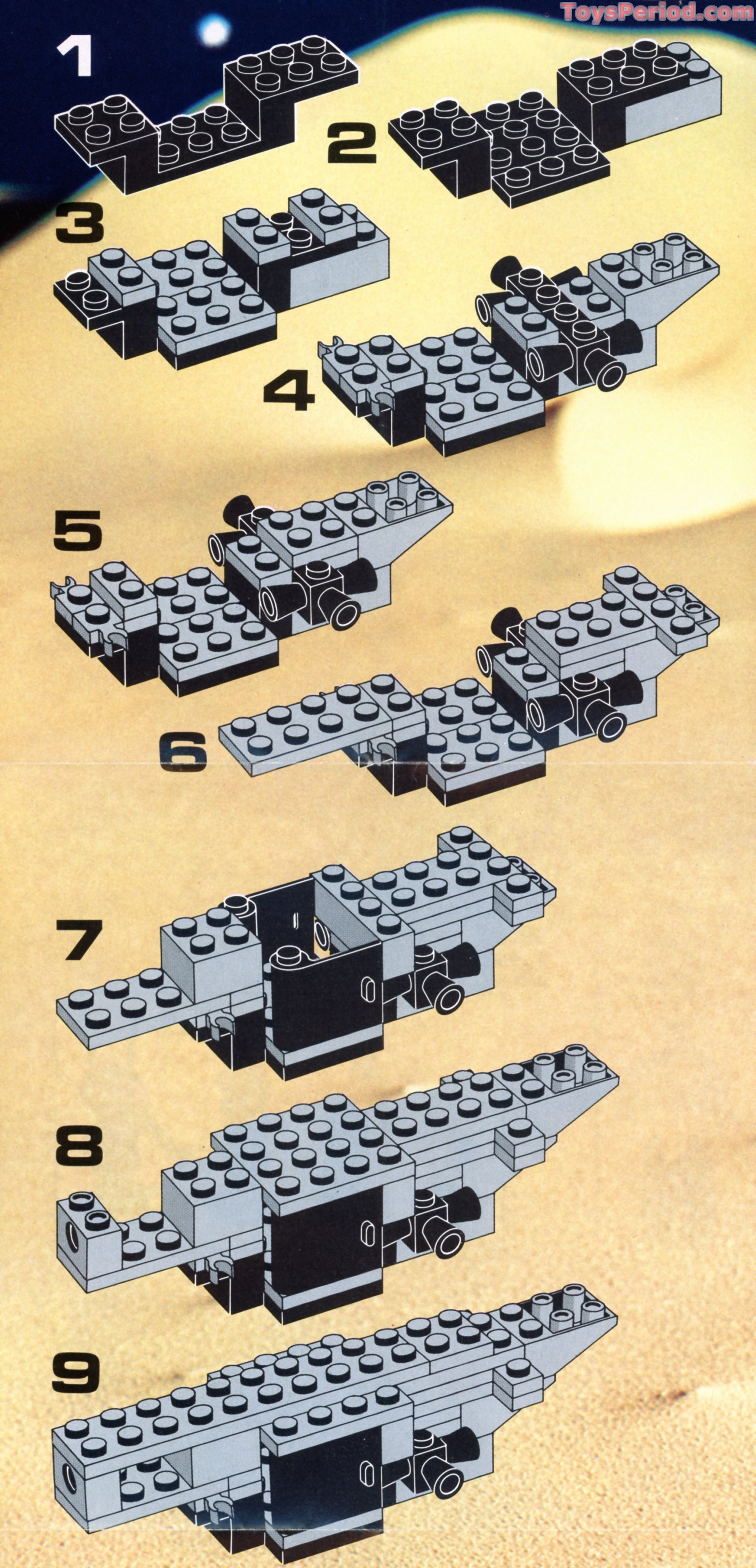 LEGO 6891 Gamma-V Laser Craft Instructions and Parts List