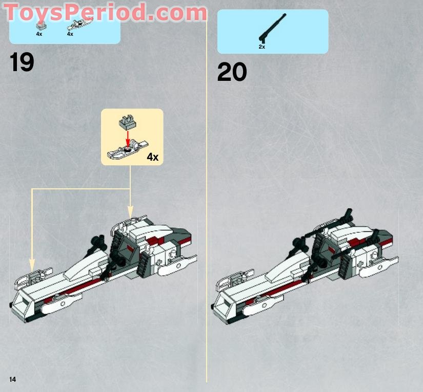 LEGO 7869 Battle for Geonosis Instructions and Parts List