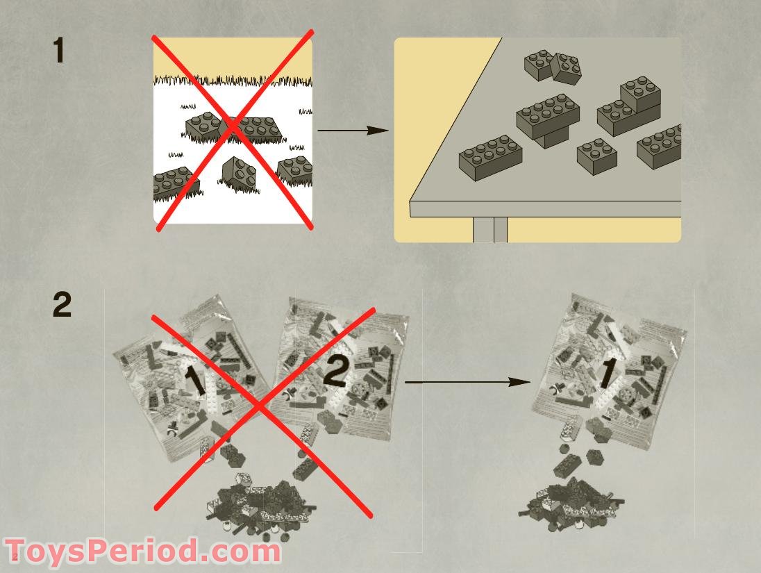 LEGO 7931 T-6 Jedi Shuttle Instructions and Parts List