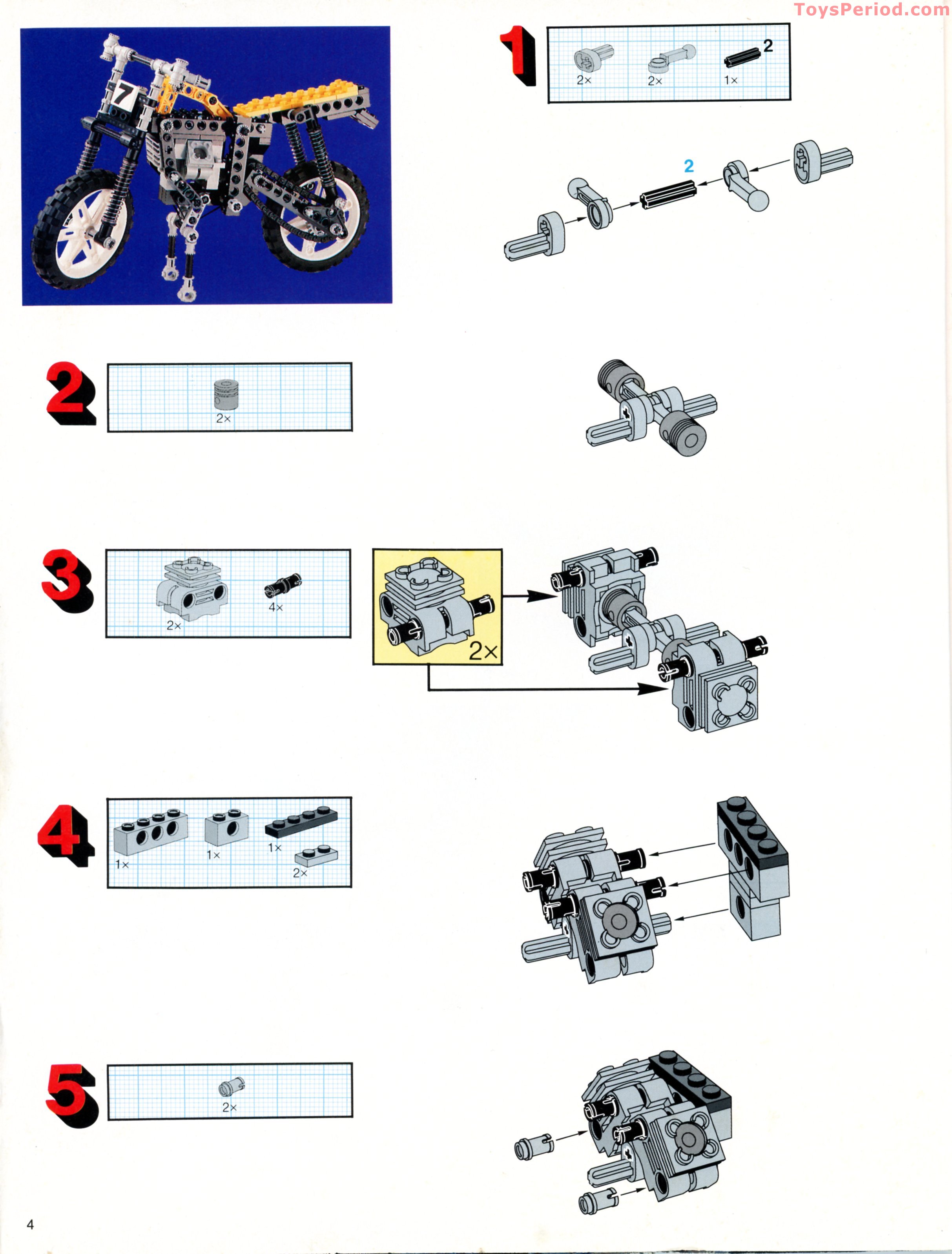 LEGO 8838 Shock Cycle Instructions and Parts List
