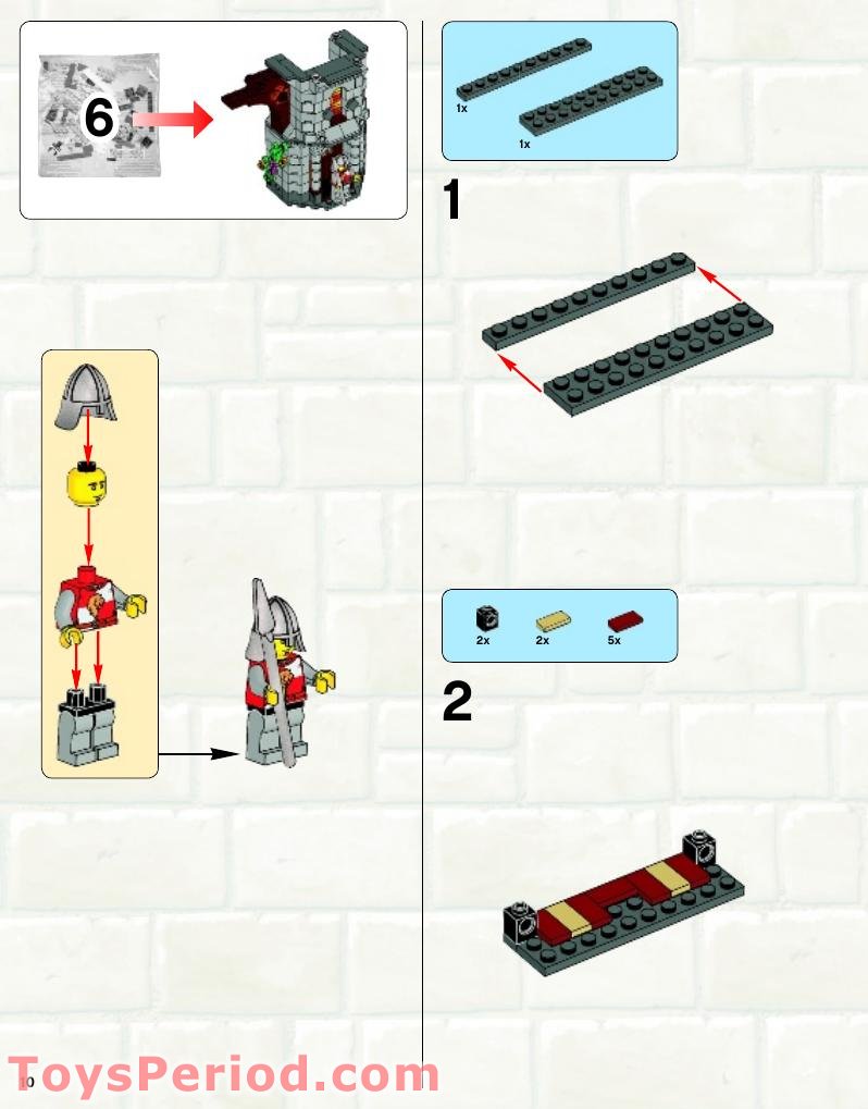 LEGO 10223 Kingdoms Joust Instructions and Parts List