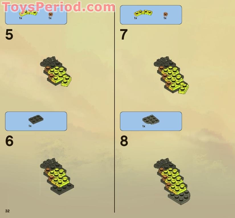 LEGO 2507 Fire Temple Instructions and Parts List