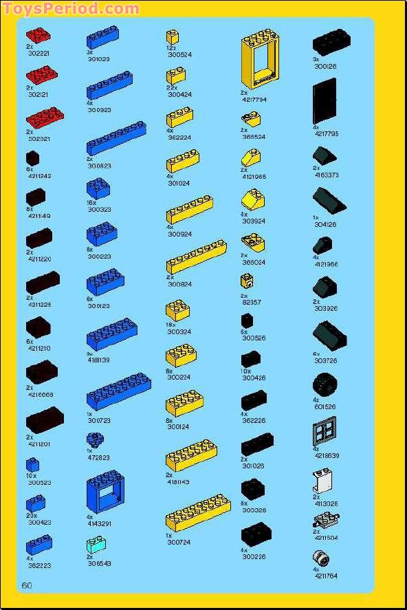 LEGO 5482 Ultimate House Building Set Instructions and Parts List