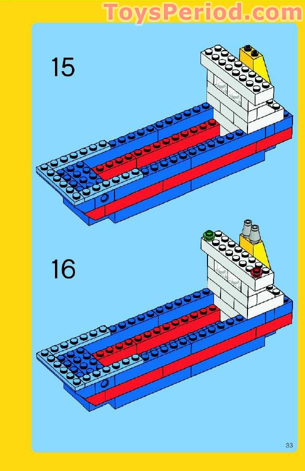 LEGO 6186 Build Your Own LEGO Harbor Instructions and Parts List