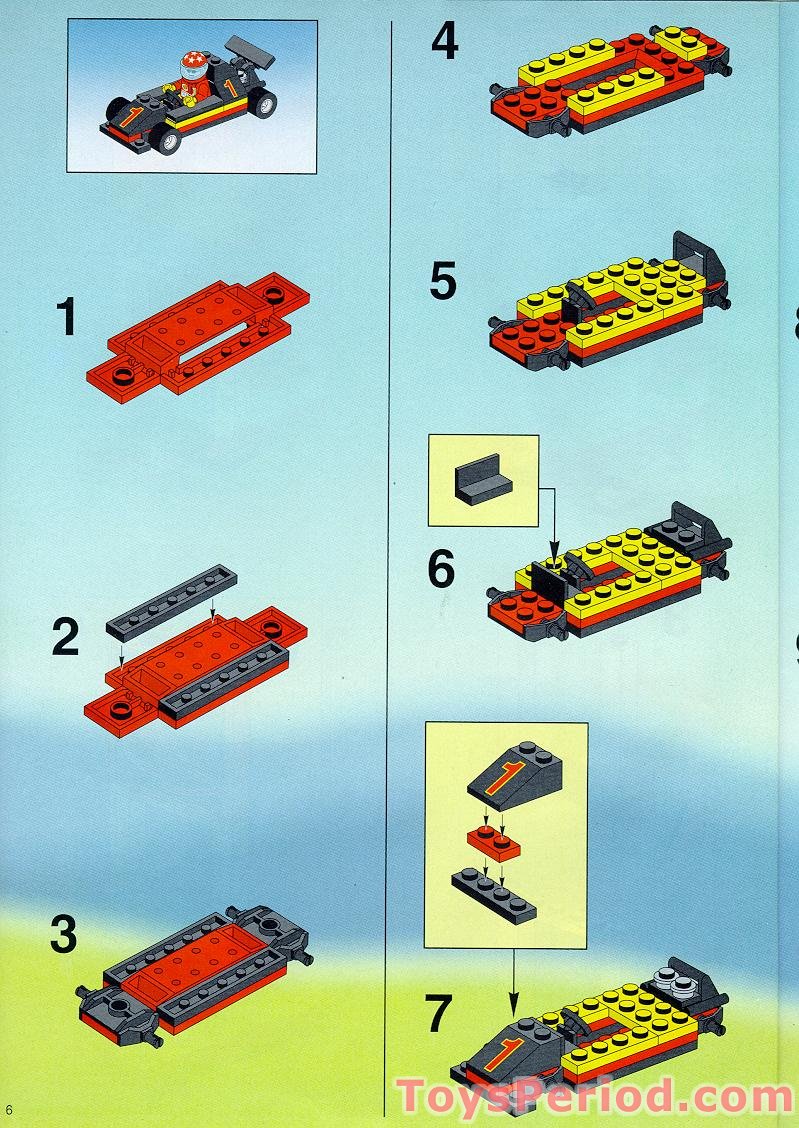 LEGO 6337 Fast Track Finish Instructions and Parts List