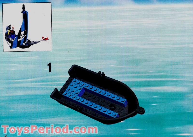 LEGO 7072 Captain Kragg's Pirate Boat Instructions and Parts List