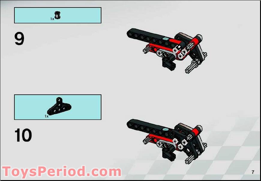 LEGO 8645 Muscle Slammer Bike Instructions and Parts List