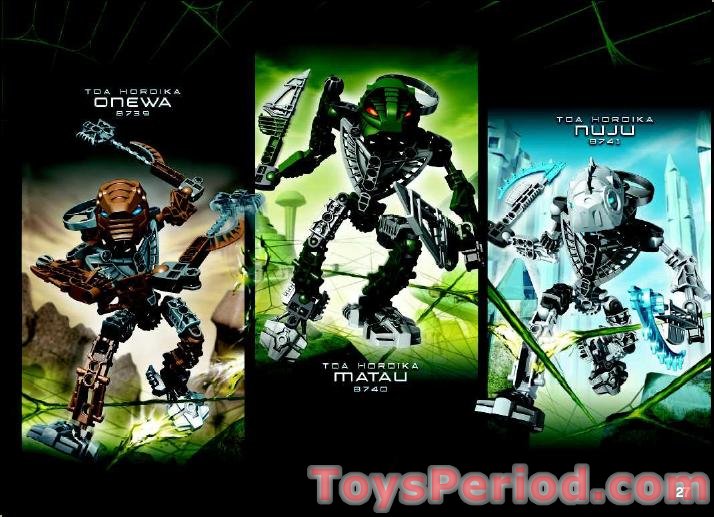 LEGO 8741 Toa Hordika Nuju Instructions and Parts List