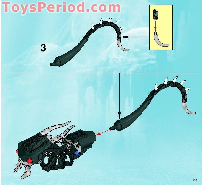LEGO 8926 Toa Undersea Attack Instructions and Parts List