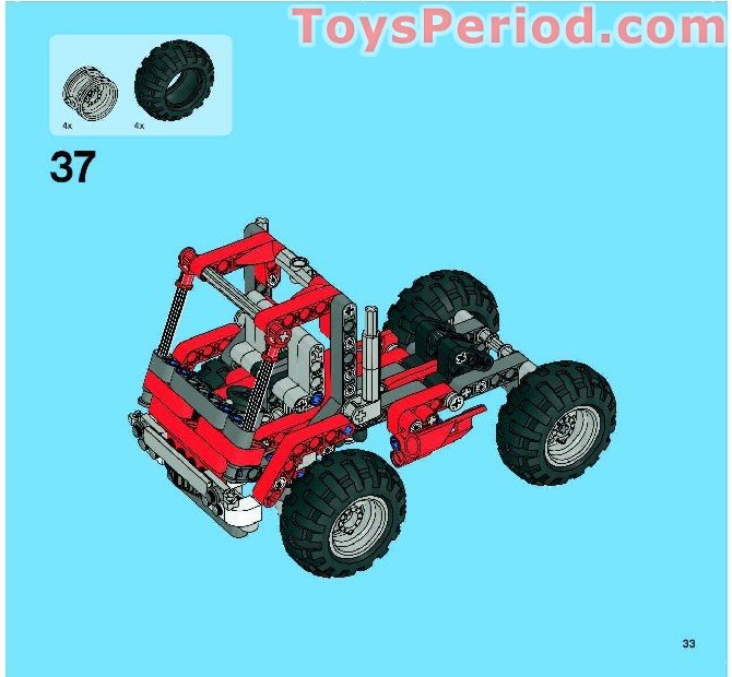 LEGO 8261 Rally Truck Instructions and Parts List