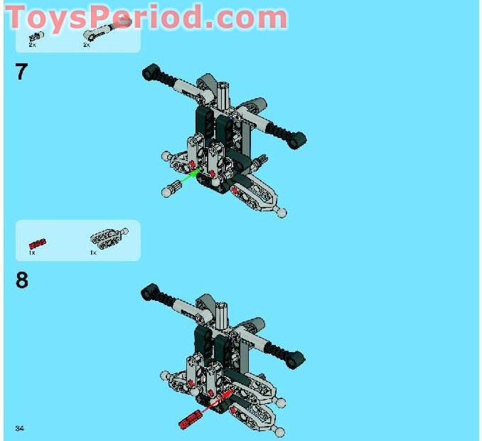 LEGO 8262 Quad Bike Instructions and Parts List