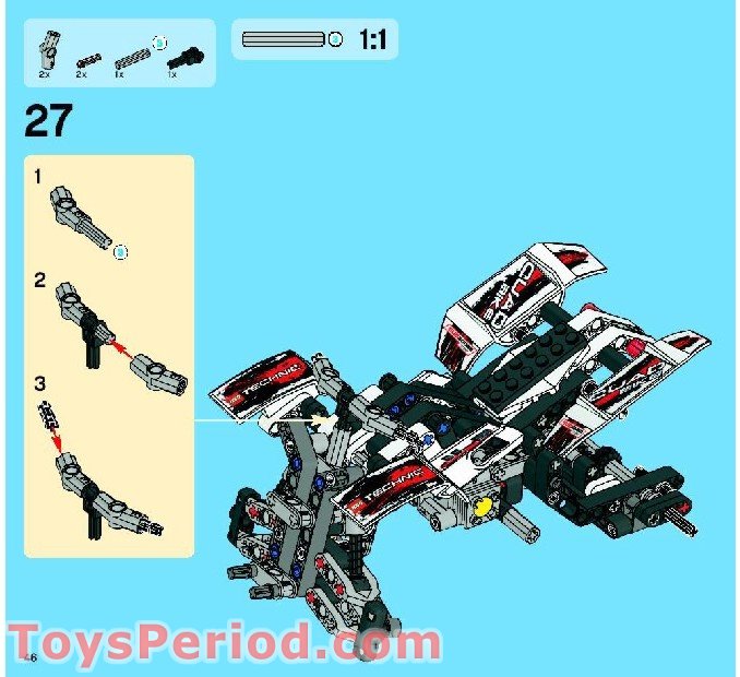 LEGO 8262 Quad Bike Instructions and Parts List