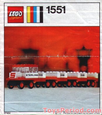 LEGO 1551-2 Sterling Luggage Carrier Instructions and Parts List